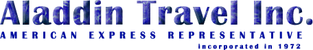 Aladdin Travel/American Express."Best Buys In Travel"